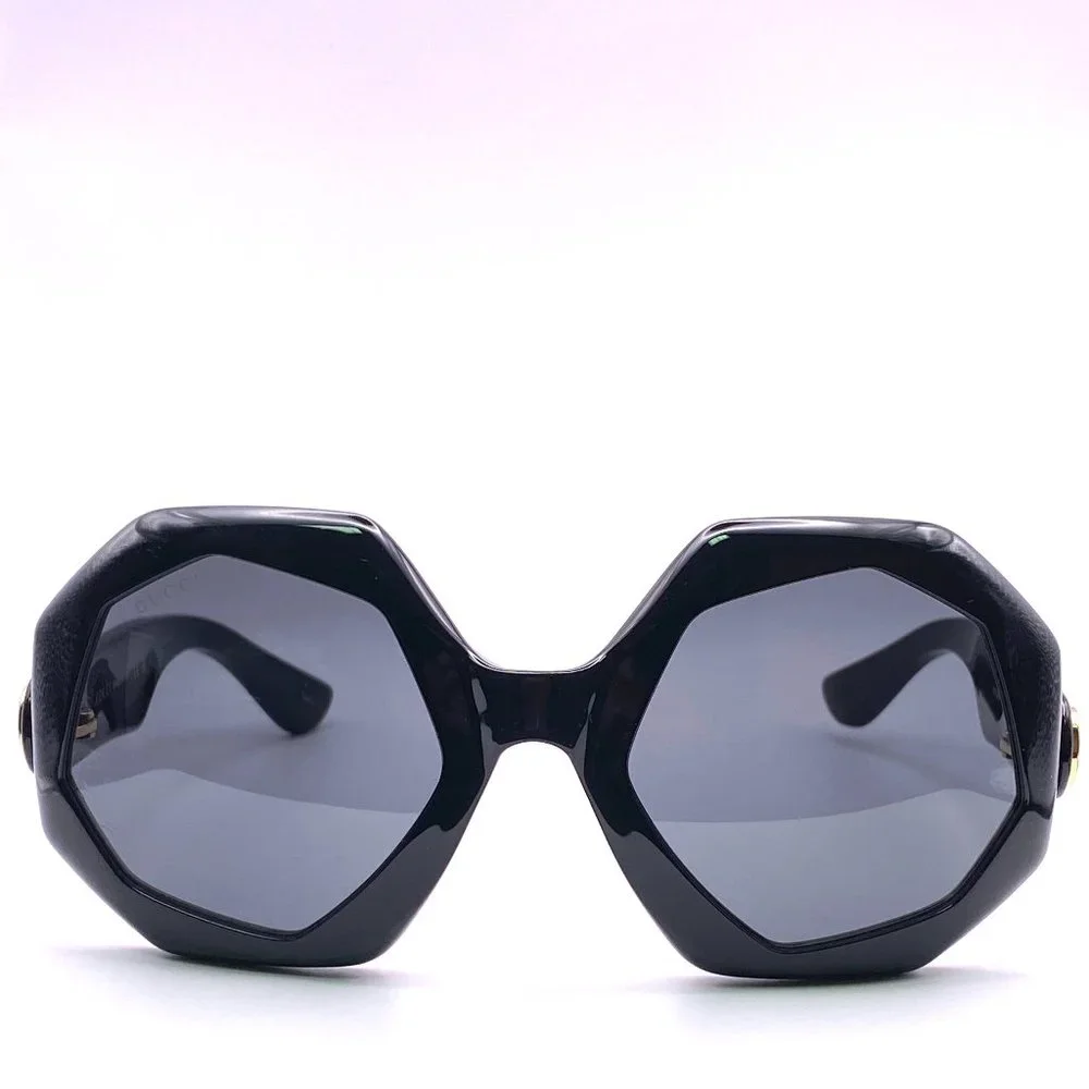 Gucci | Accessories | Gucci Black Octagonal Oversized Sunglasses | Poshmark